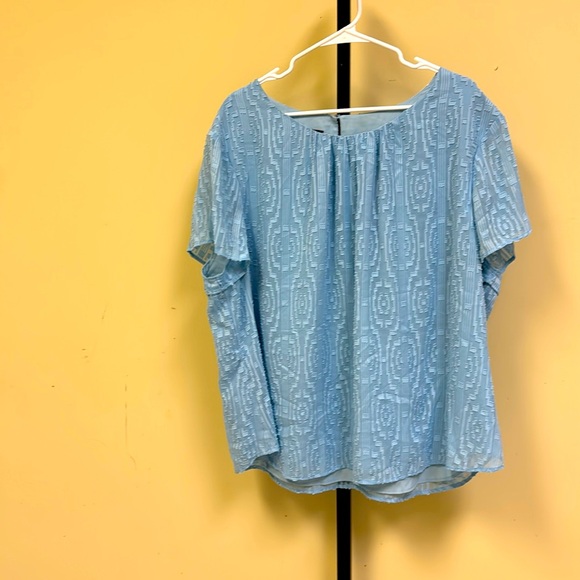 Talbots | Tops | Plus Size Talbots Blue Blouse | Poshmark
